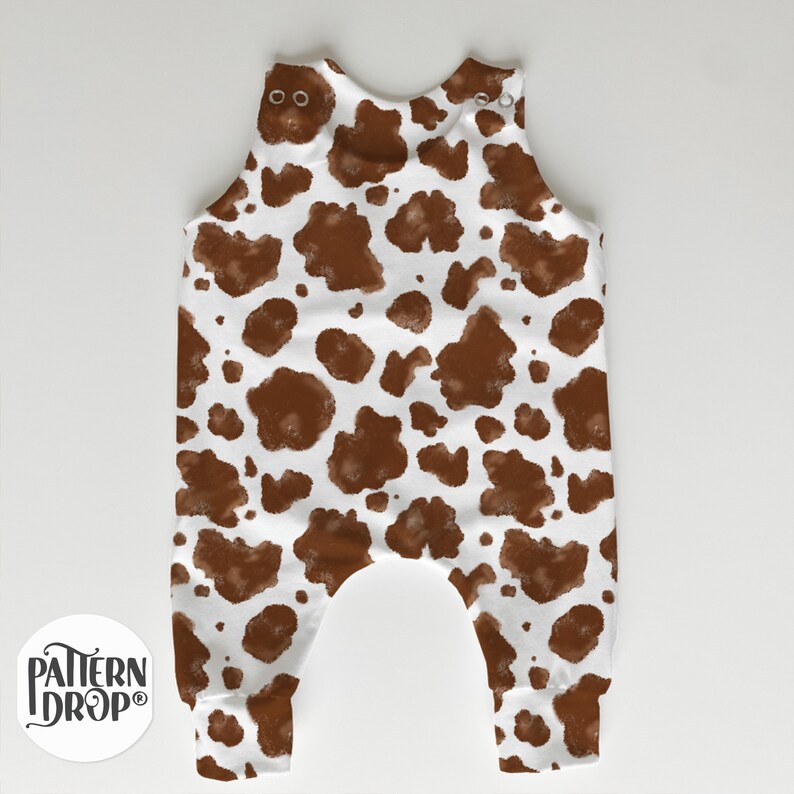 Cow Seamless Pattern Brown Cow Spots Print PNG File Farmhouse Seamless ...