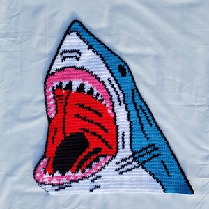 Shark Crochet Tapestry - Jaws - Etsy