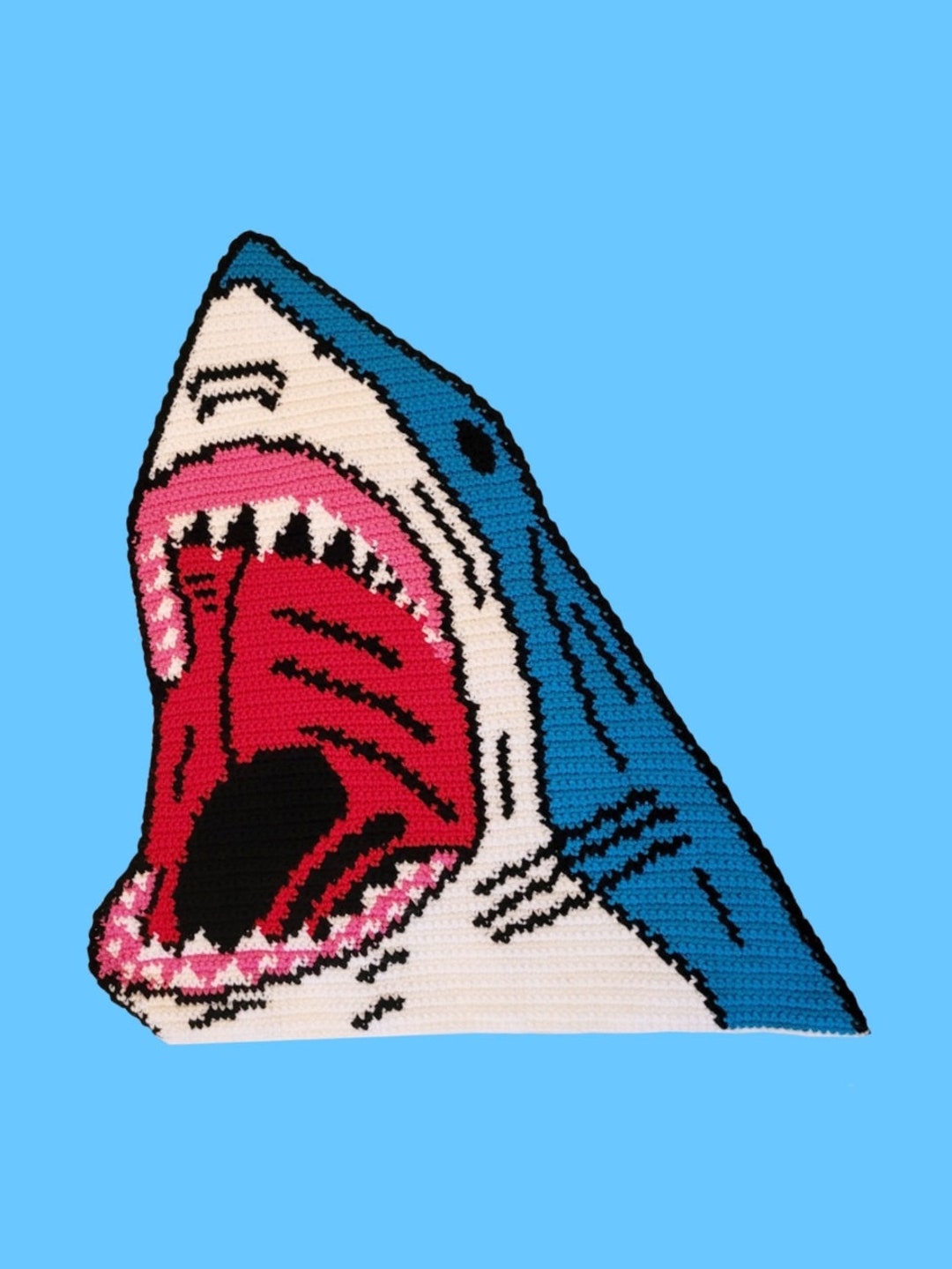 Shark Crochet Tapestry Jaws - Etsy