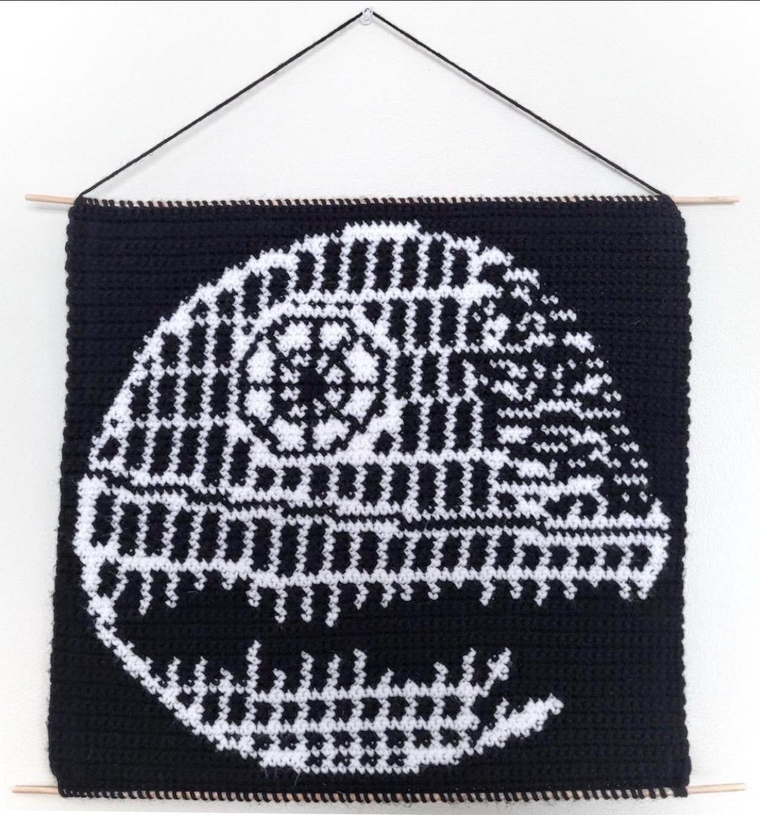 PDF PATTERN: Star Wars Death Star Crochet Tapestry - Wall Hanging - Etsy