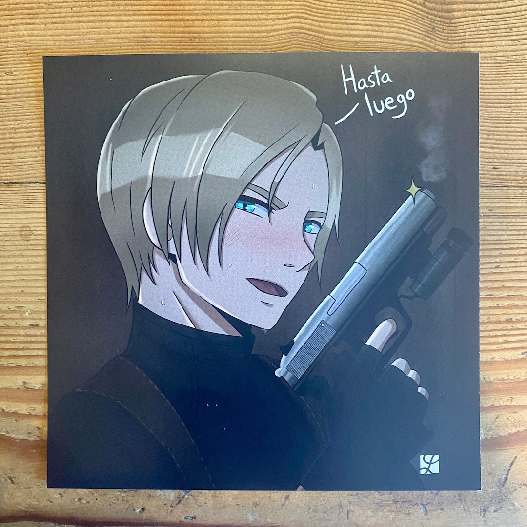 Leon S. Kennedy / Resident Evil 4 Art Print - 15 X 15 Cm - Etsy