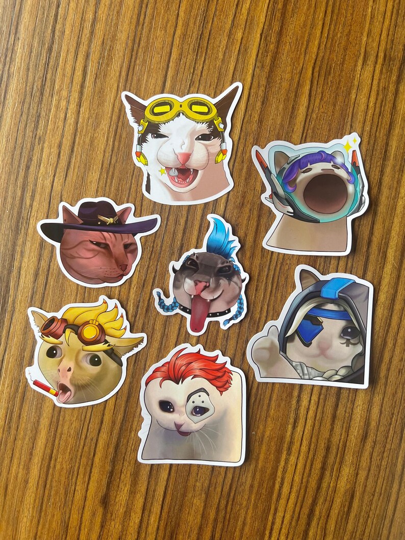 Overwatch 2 X Meme Cat - Vinyl Stickers - Etsy