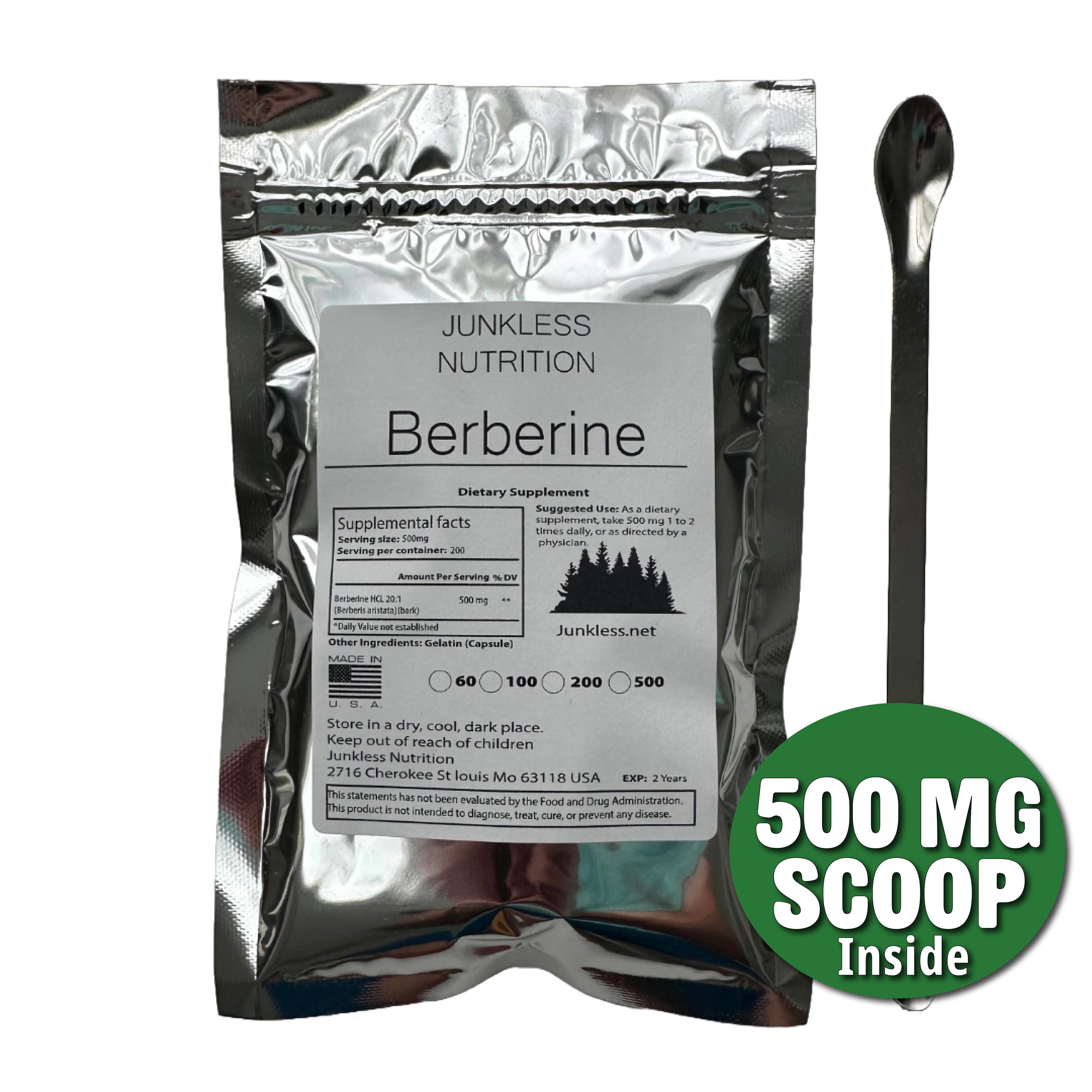 100% Pure Berberine Powder 20:1 Extract 500mg - Natural Herbal Powders ...