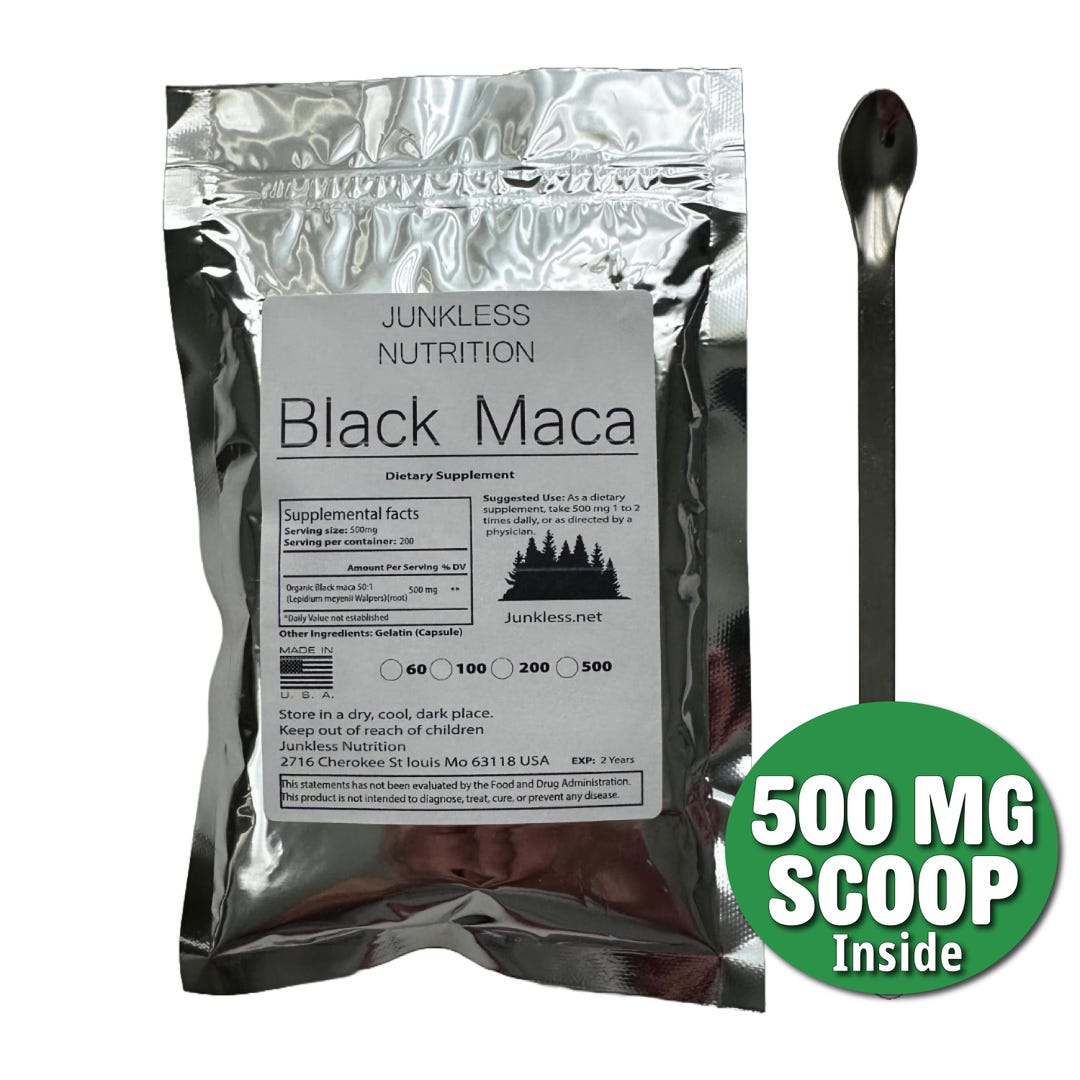 100% Pure Black Maca Root Powder Extract 50:1 - Natural Powder ...