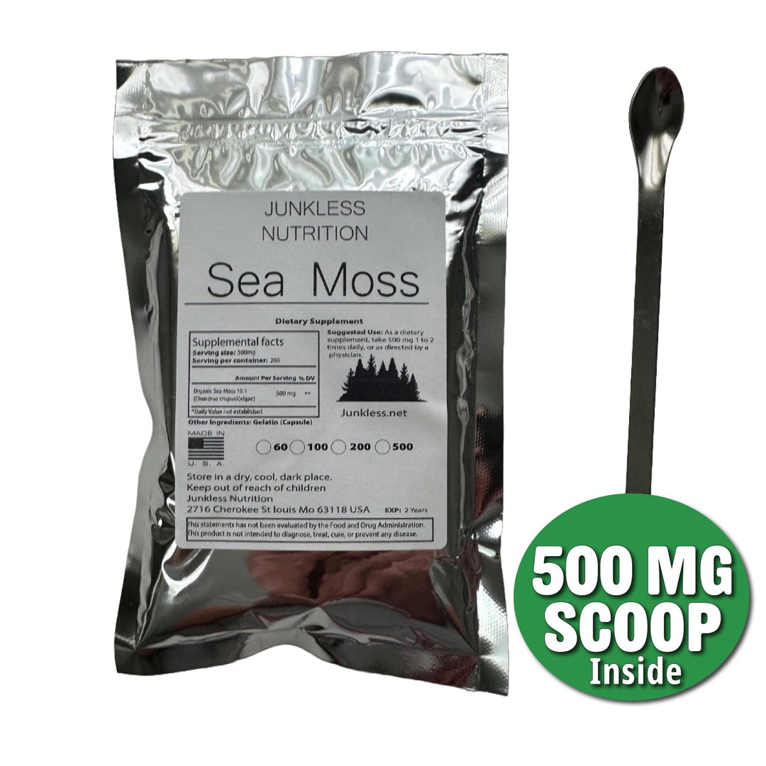 100% Pure Sea Moss Powder Irish Extract - Natural Algae Powder With ...