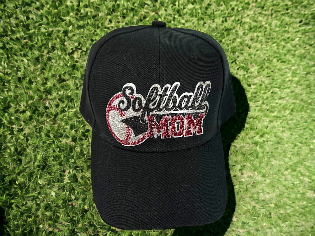 Softball Mom Hat Rhinestone Softball Mom Bling Softball Hat Ladies ...