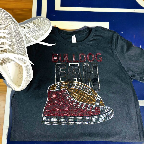 Bulldog Rhinestone - Etsy