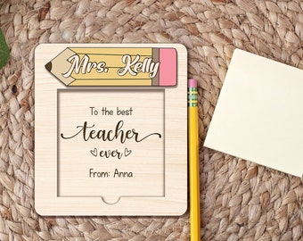 Personalized Post It Note Holder for Teacher, Sticky Note Holder, Post ...