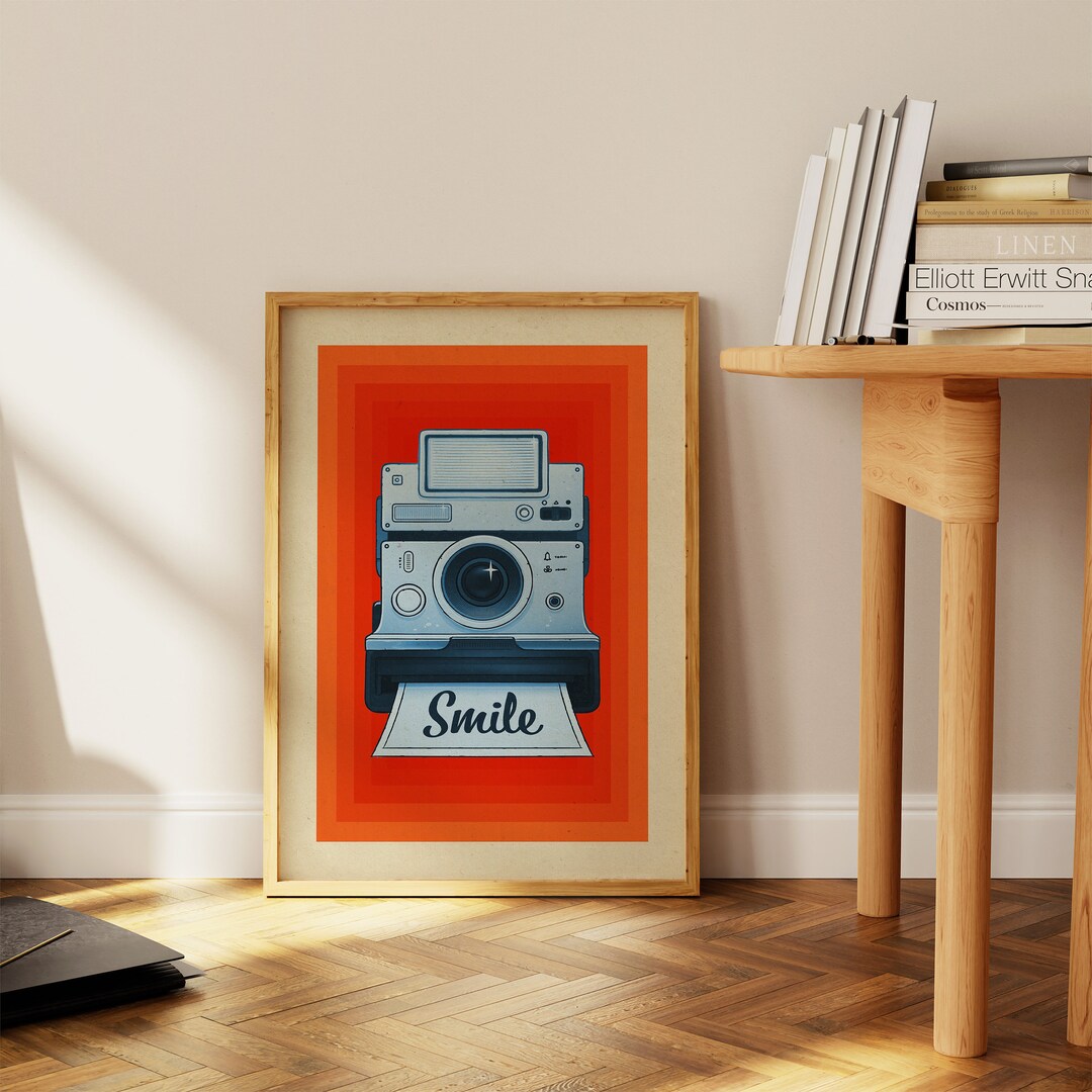Abstract Polaroid Camera Retro Art Poster Polaroid Wall Art Vintage ...