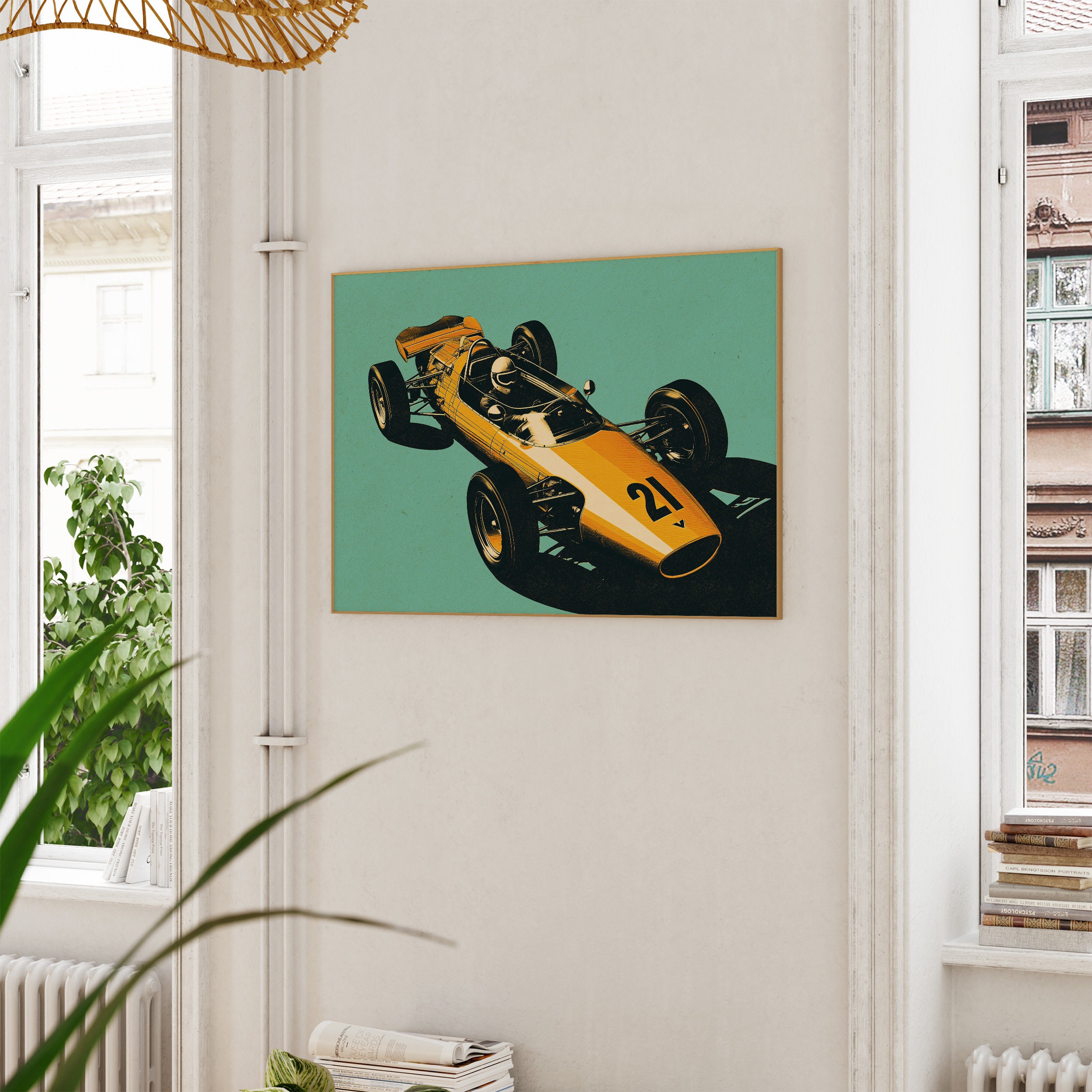 Retro Formula One Art Poster, Race Car Poster, F1 Retro Car ...