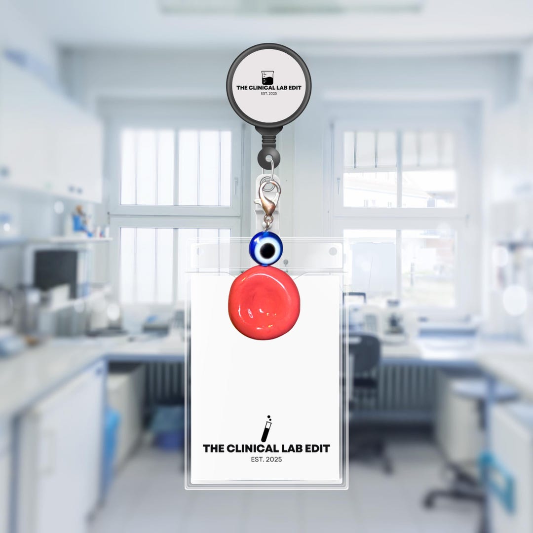 Evil Eye Red Blood Cell Badge Charm | Medical Lab Science, MLS, MLT ...