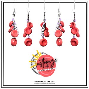 Custom Red Blood Cell Badge Charm - Hematology Gift, Phlebotomy ...