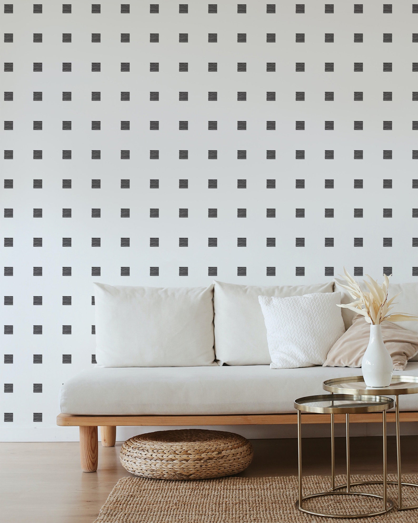 Shaded Squares Removable Wallpaper, Geometric Tile Peel and Stick Mural ...