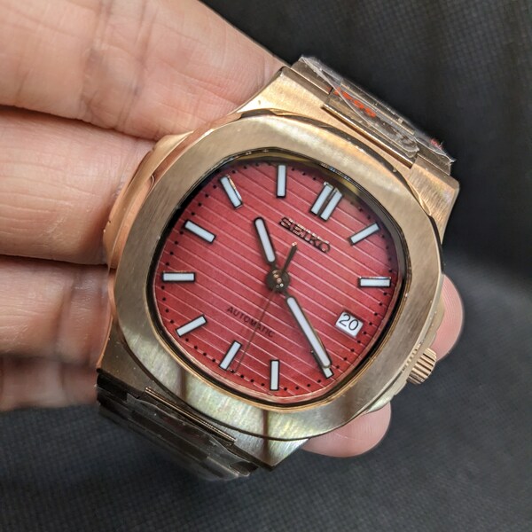 Nh35 Rose Gold Watch - Etsy