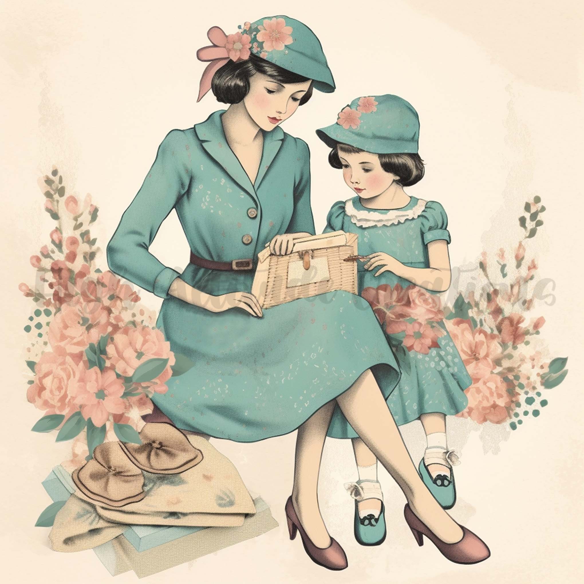 Mother's Day Clipart - 8 High-quality Jpgs | Instant Download | Card ...