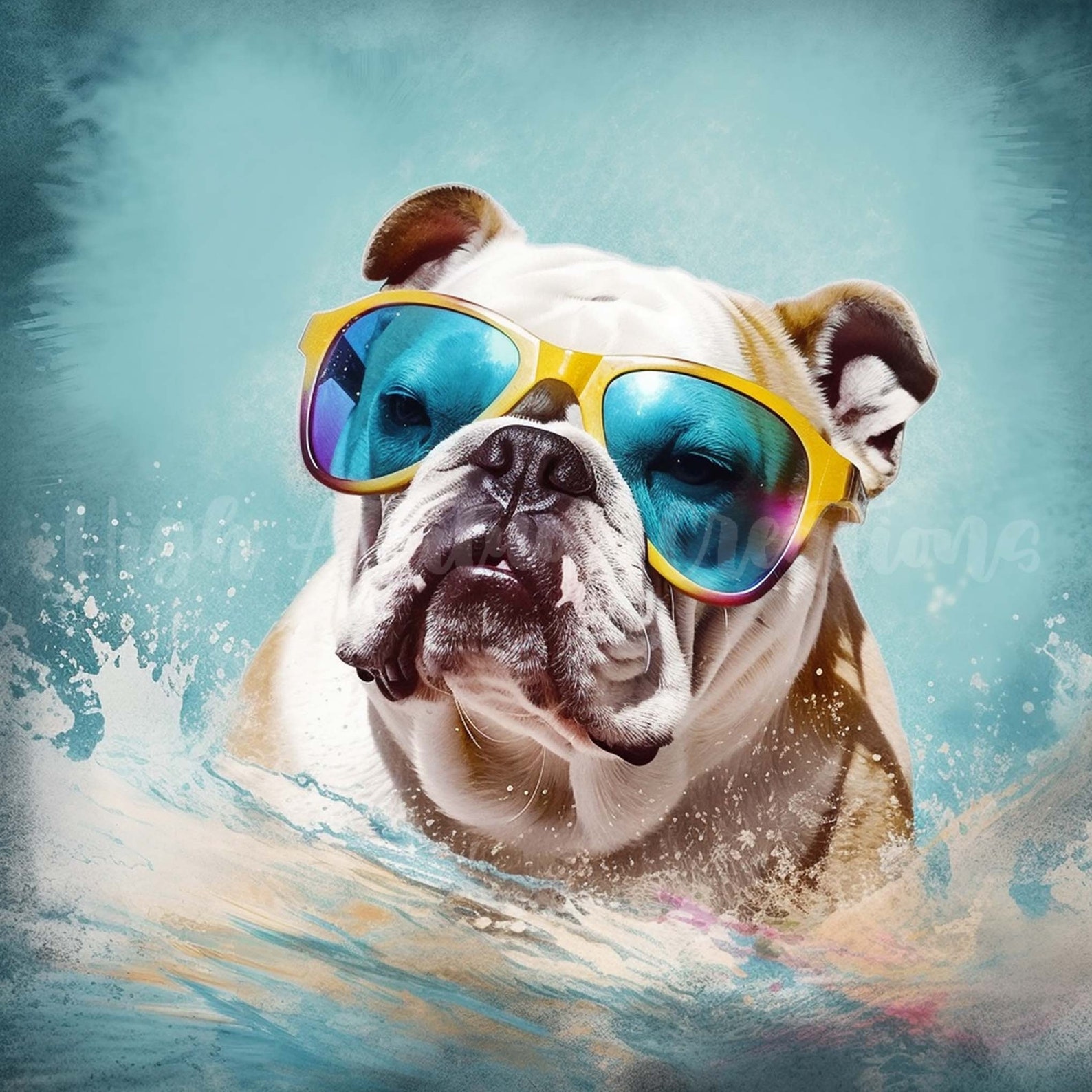 Funny Dogs of Summer Clipart - 12 High-quality Jpgs | Digital Print ...