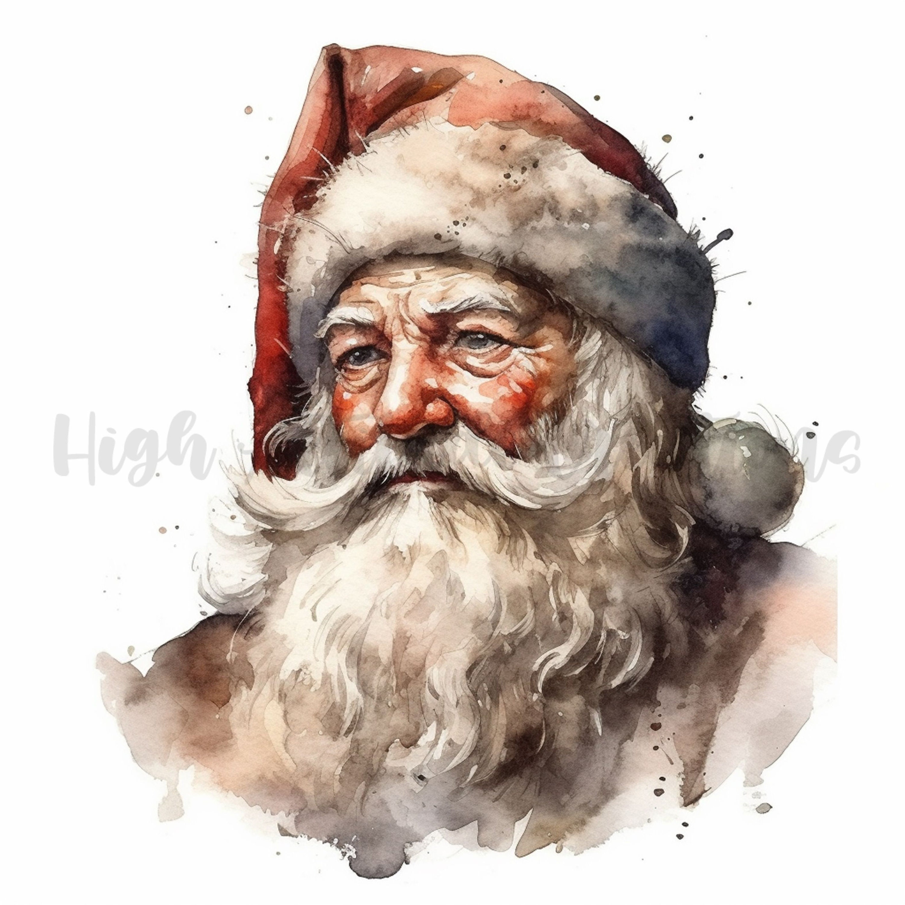 Vintage Santa Claus Clipart 12 High-quality Jpgs Digital - Etsy