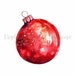 Watercolor Red Bauble Clipart: Christmas Ornament Graphics (digital ...