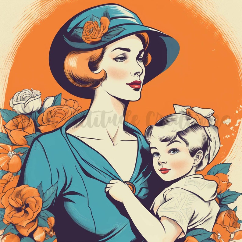 Mother's Day Clipart - 8 High-quality Jpgs | Instant Download | Card ...