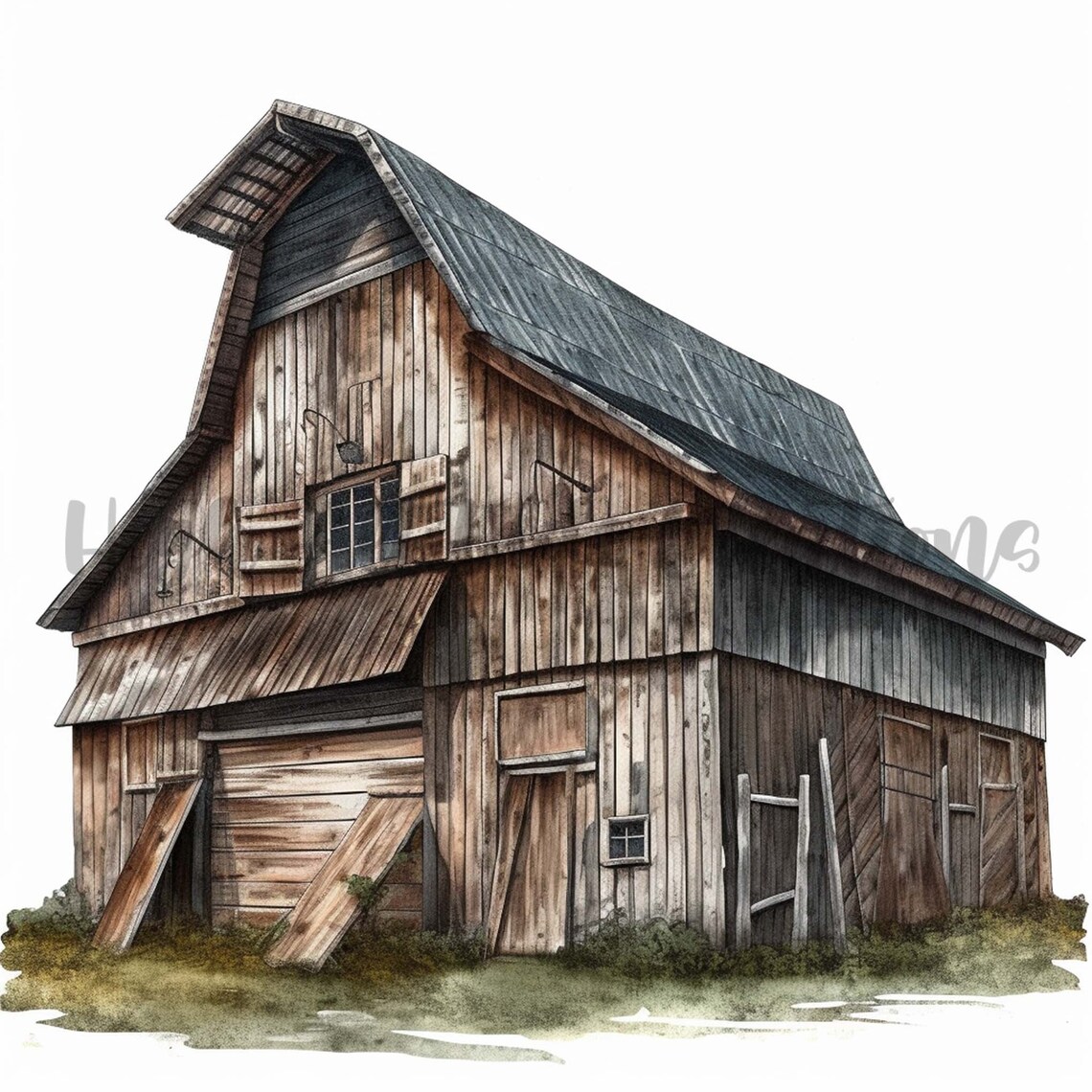 Rustic Barn Clipart - 10 High-quality Jpgs | Digital Print | Wall Art ...