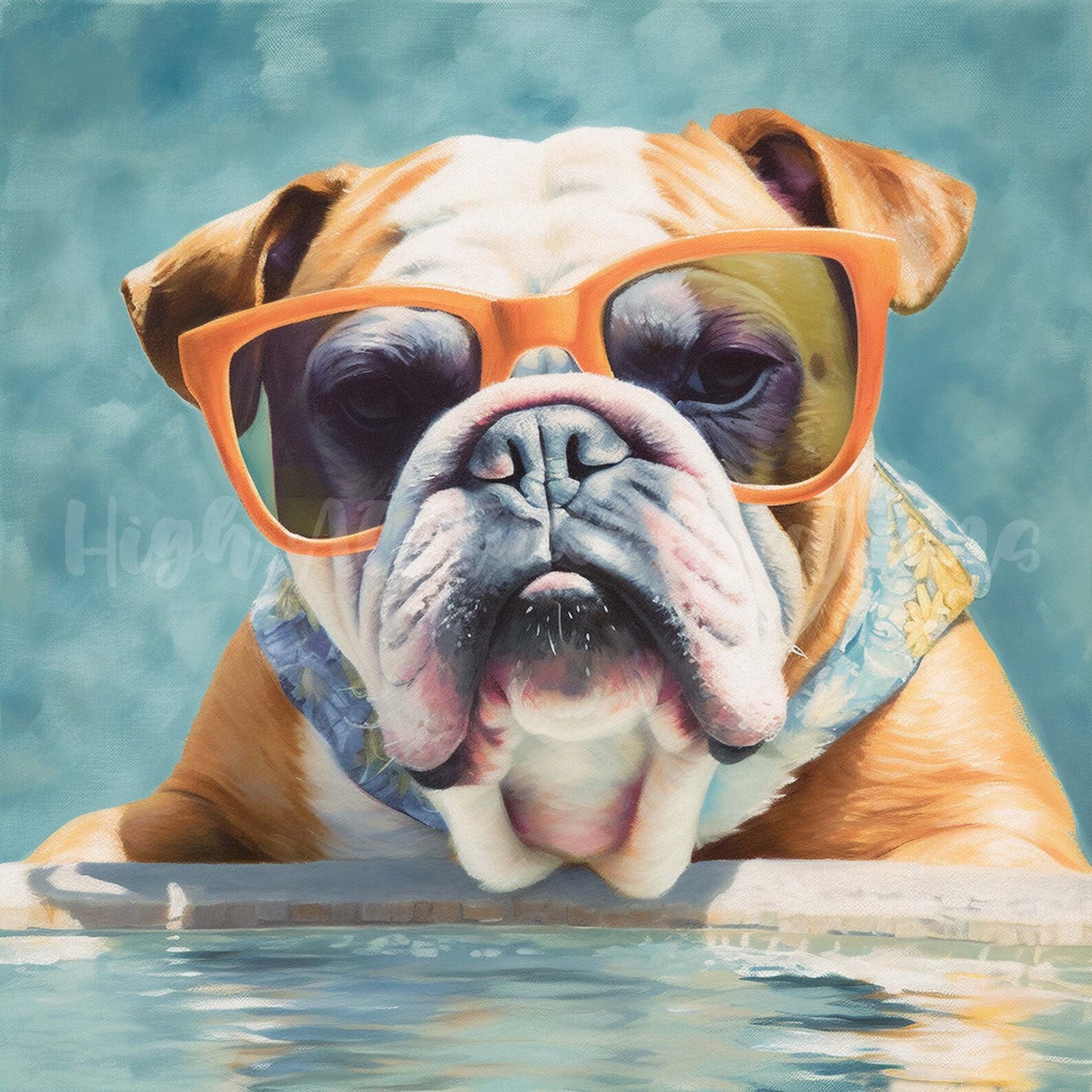 Funny Dogs of Summer Clipart - 12 High-quality Jpgs | Digital Print ...