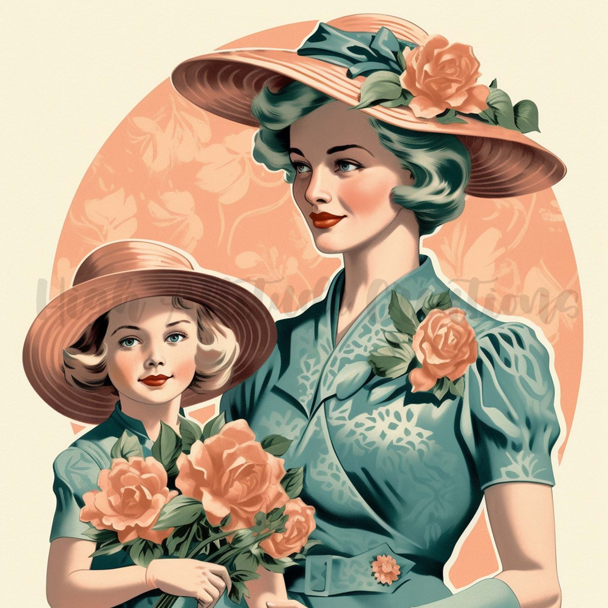 Mother's Day Clipart - 8 High-quality Jpgs | Instant Download | Card ...