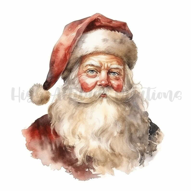 Vintage Santa Claus Clipart 12 High-quality Jpgs Digital - Etsy