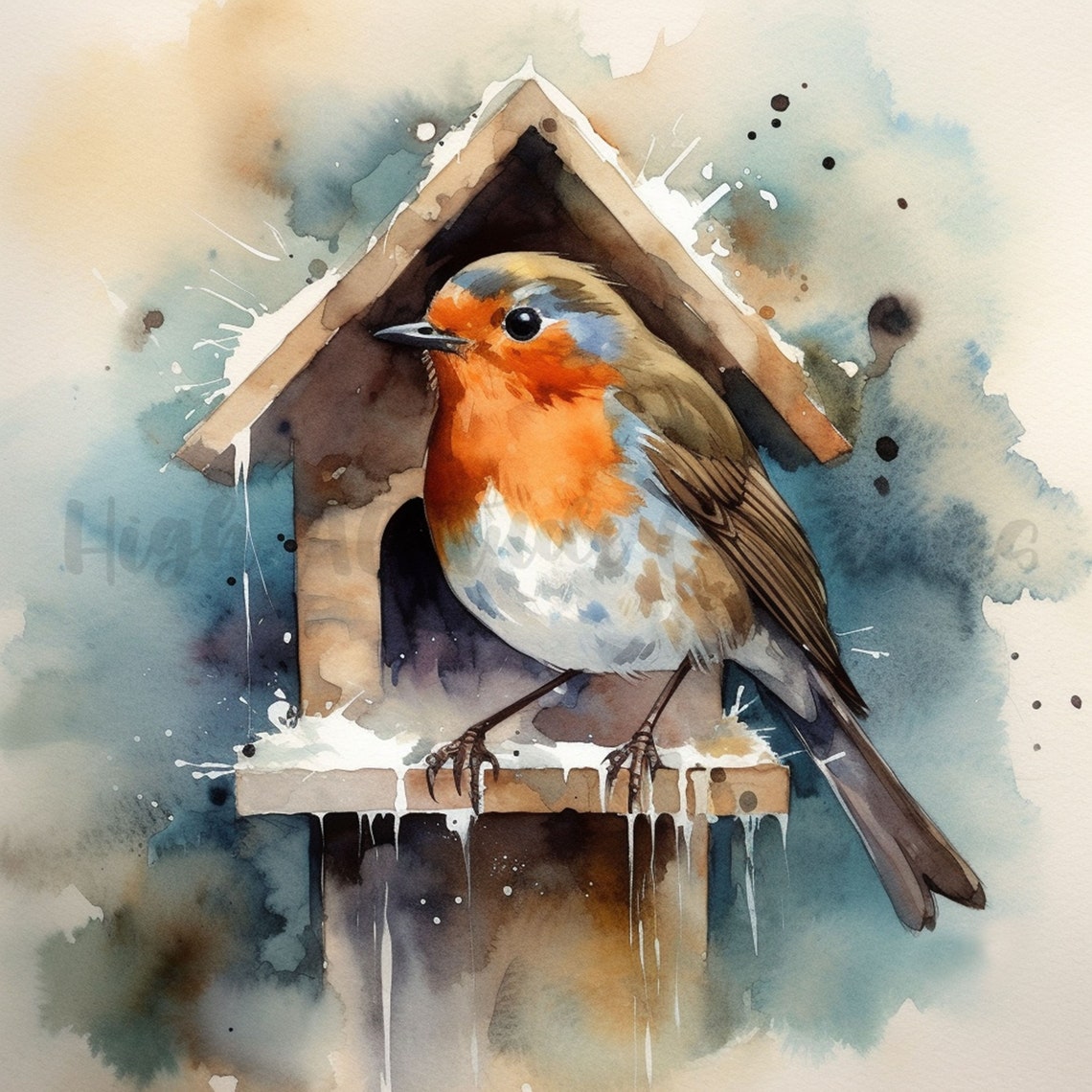 Robins in Winter Clipart 12 High-quality Jpgs Digital - Etsy UK