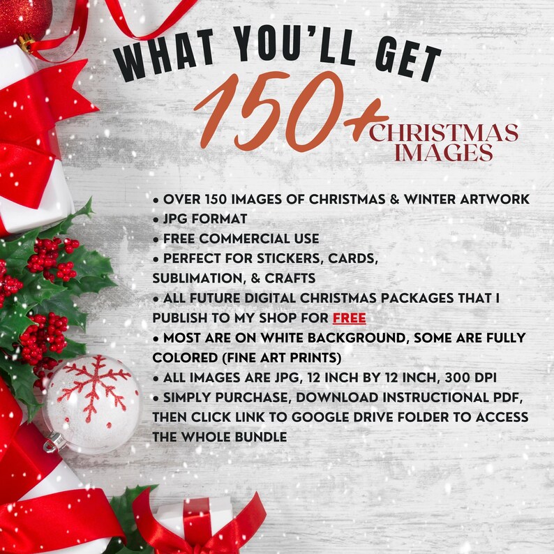 Christmas Watercolor Clipart Bundle | Digital Download Christmas Pack ...