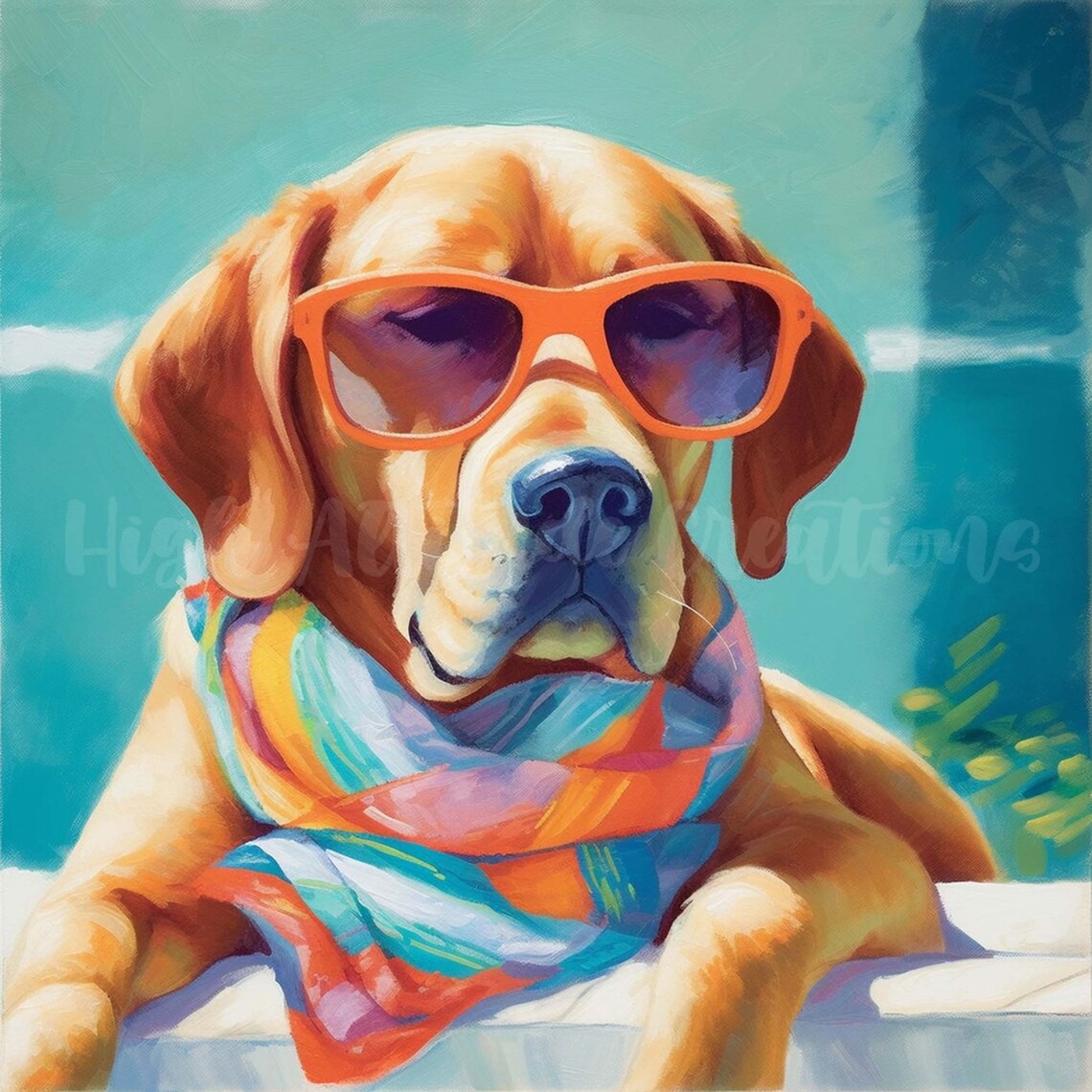 Funny Dogs of Summer Clipart - 12 High-quality Jpgs | Digital Print ...