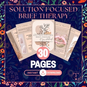 Solution Focused Brief Therapy Guide, Cheat Sheet for Therapists and ...