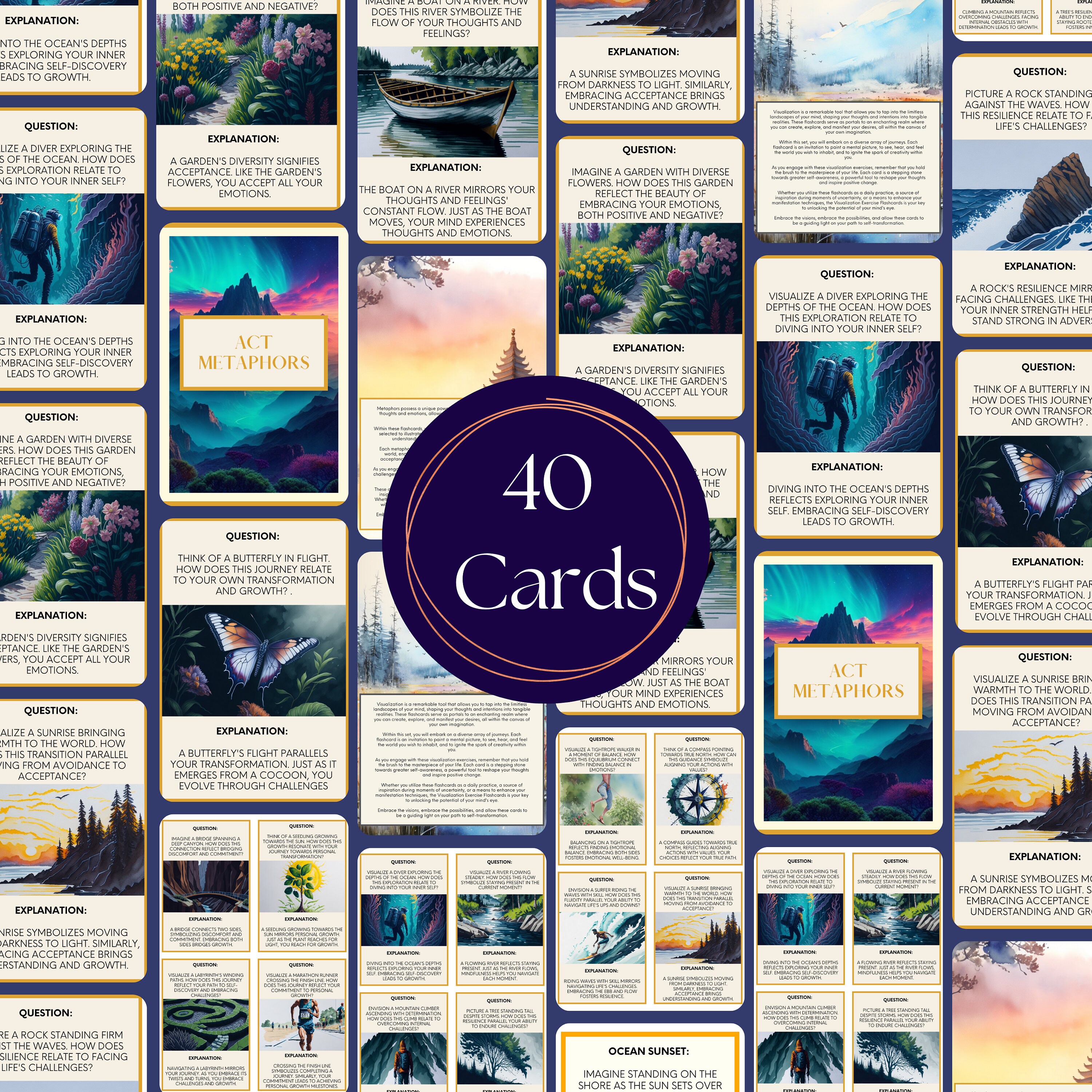 Acceptance and Commitment Therapy Metaphor Flashcards Cognitive ...