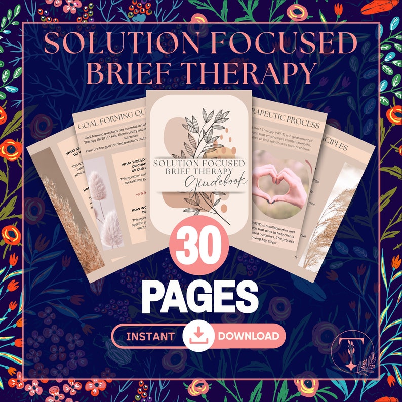 Solution Focused Brief Therapy Guide, Cheat Sheet for Therapists and ...