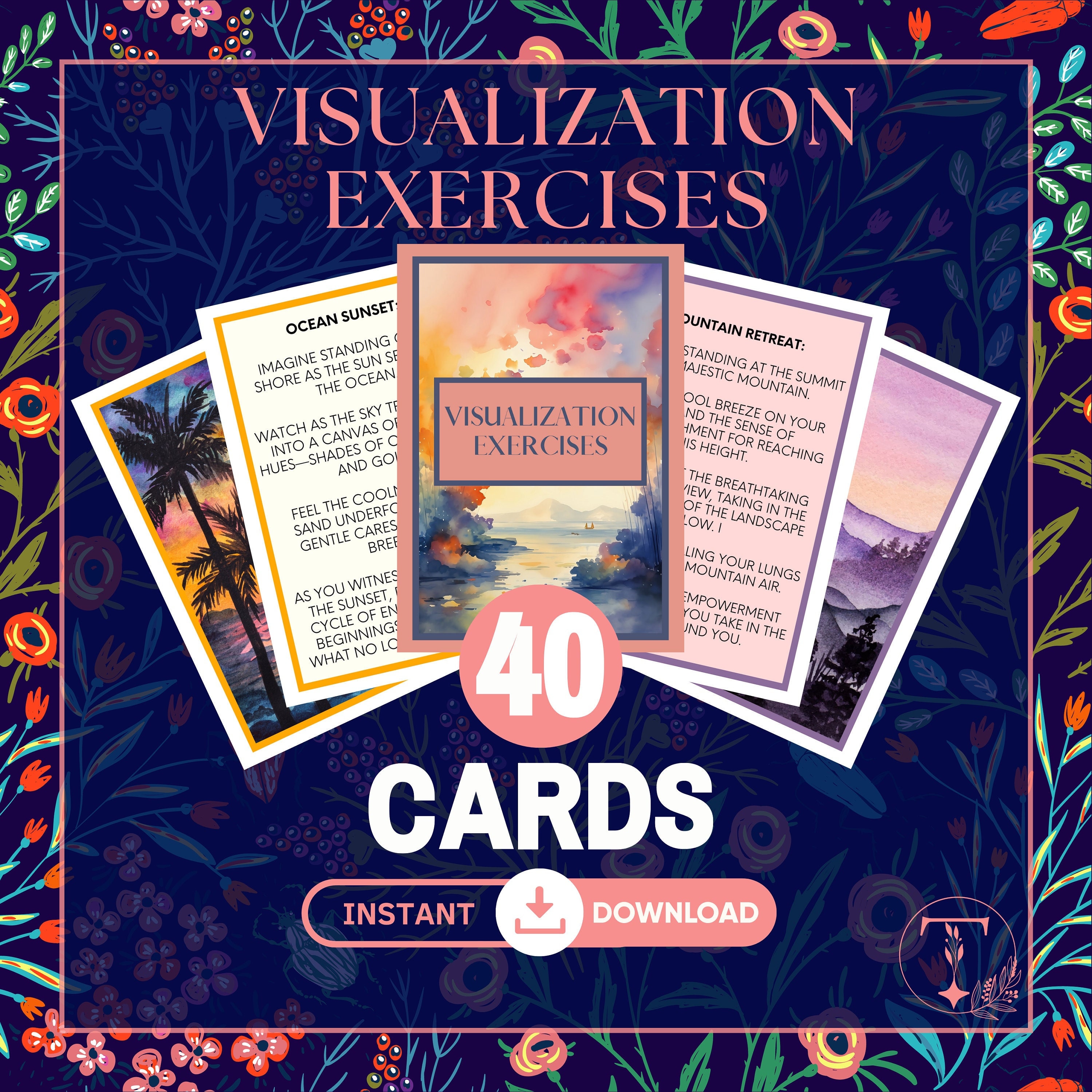 Visualization Exercises 40 Flashcards, Visual Therapy Cards, Enhance ...