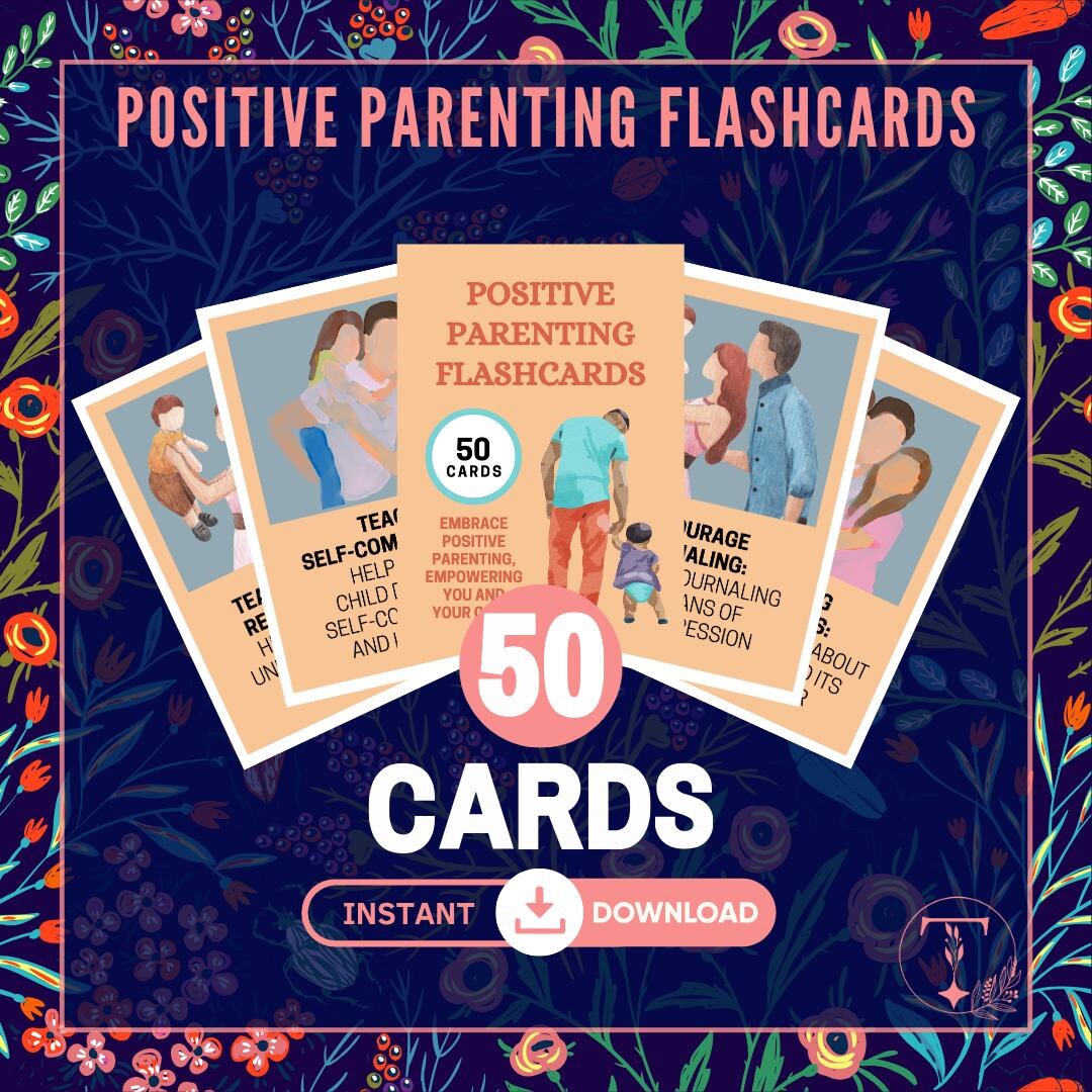 Calm and connected Positive Parenting Cards, 50 Gentle Parenting Tips ...