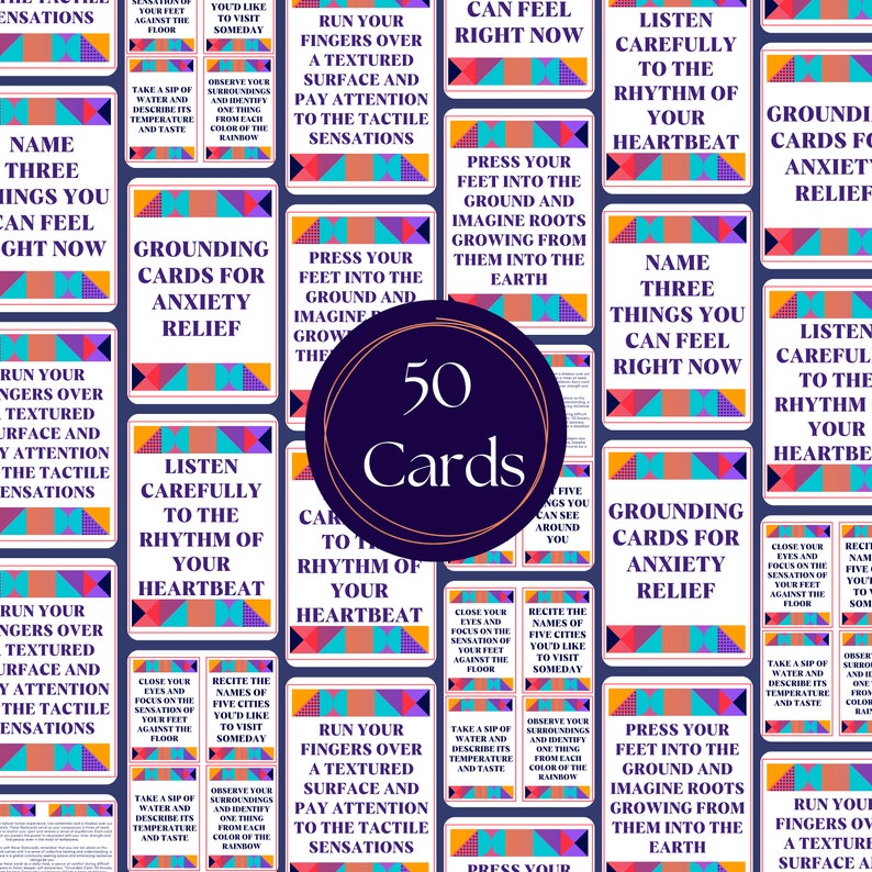 Neuroboost Self-care Flashcards for Anxiety Relief, Printable Mental ...