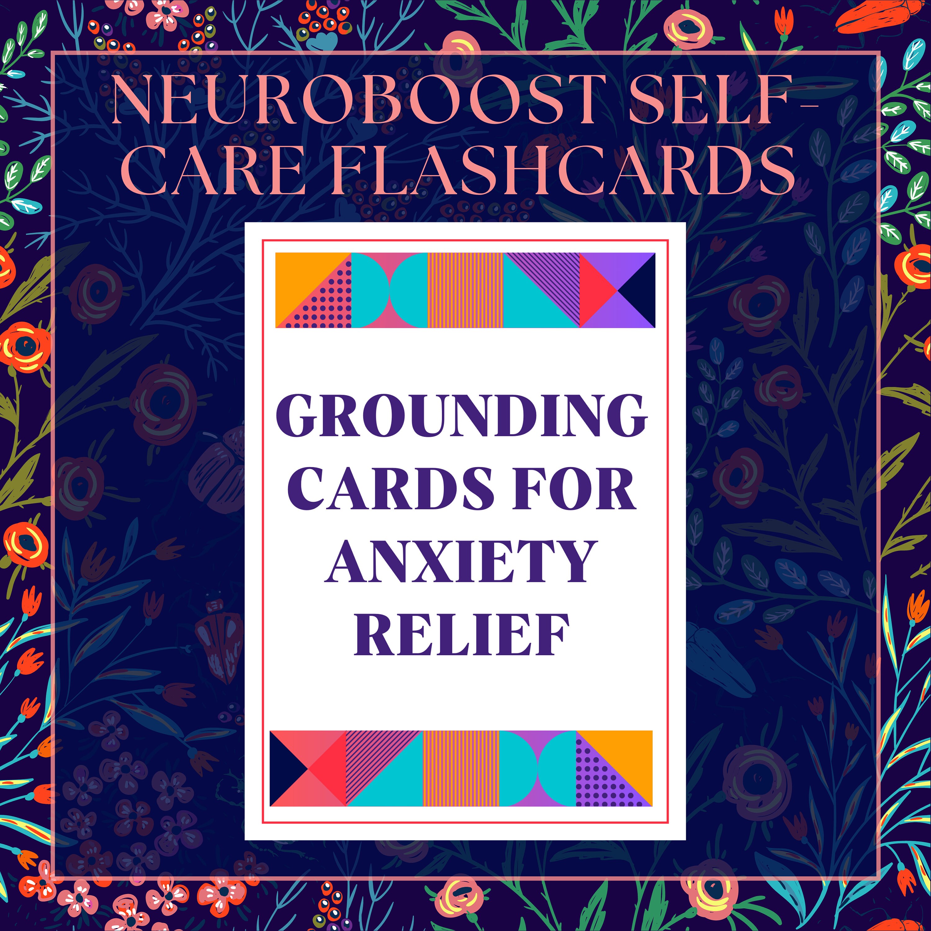 Neuroboost Self-care Flashcards for Anxiety Relief, Printable Mental ...