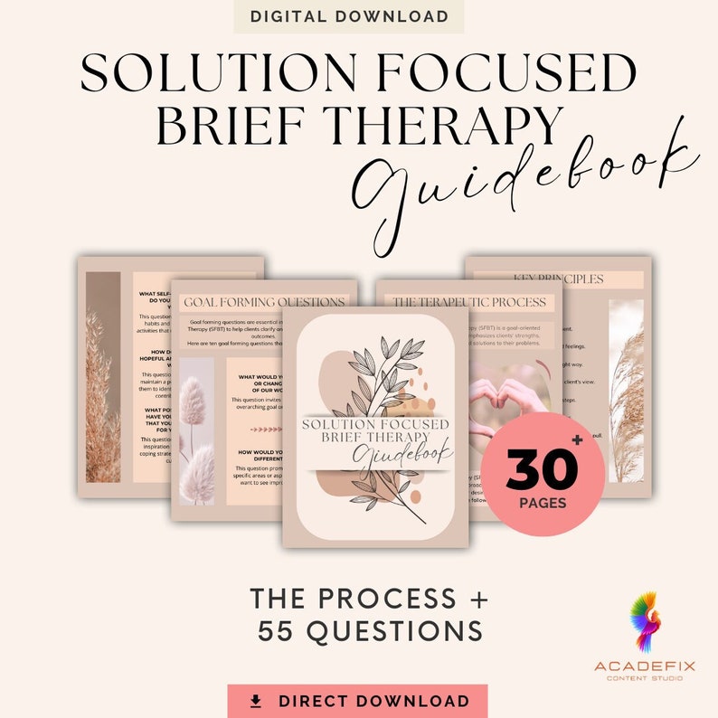 Solution Focused Brief Therapy Guide Cheat Sheet for - Etsy
