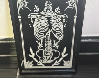 Saber-tooth Skeleton Hand-engraved Mirror Wall Art - Etsy