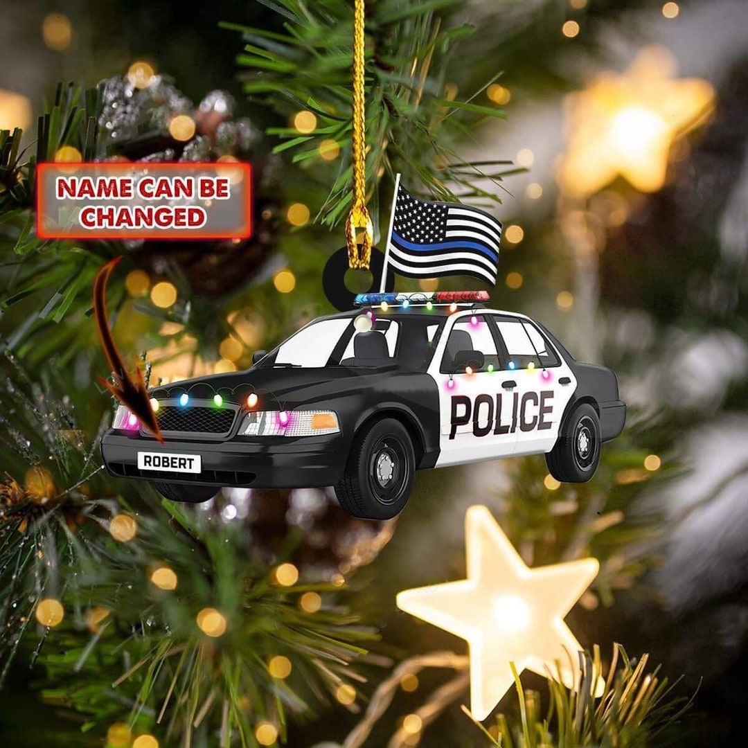Police Car Custom Ornament Loop Police Gift Gift for Dad - Etsy