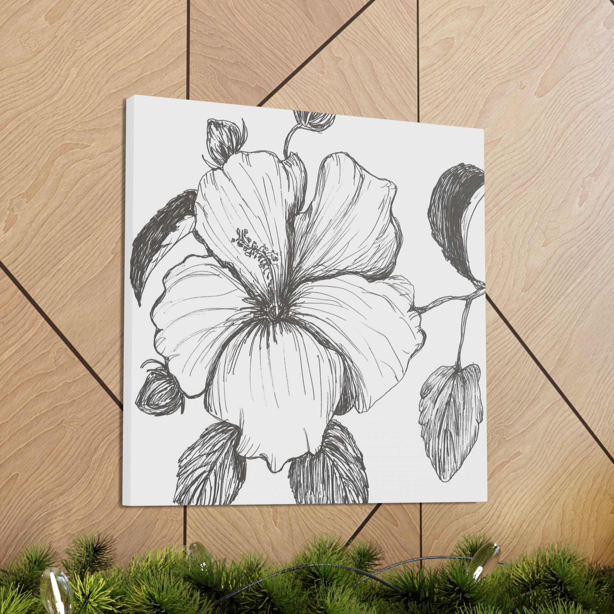 Canvas Gallery Wraps Print of My Original Hand Drawn Ink Flowers - Etsy
