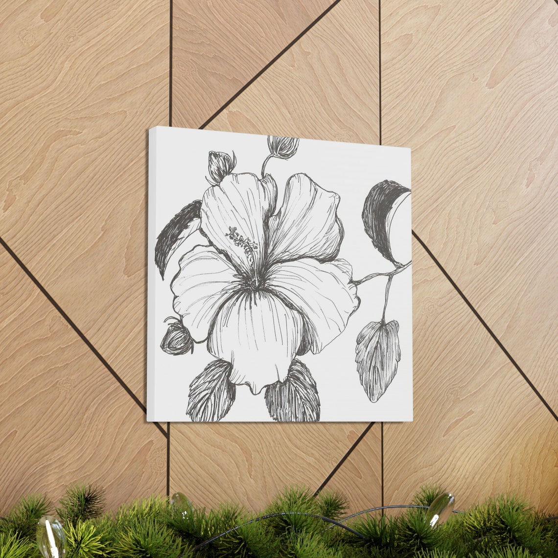 Canvas Gallery Wraps Print of My Original Hand Drawn Ink Flowers - Etsy