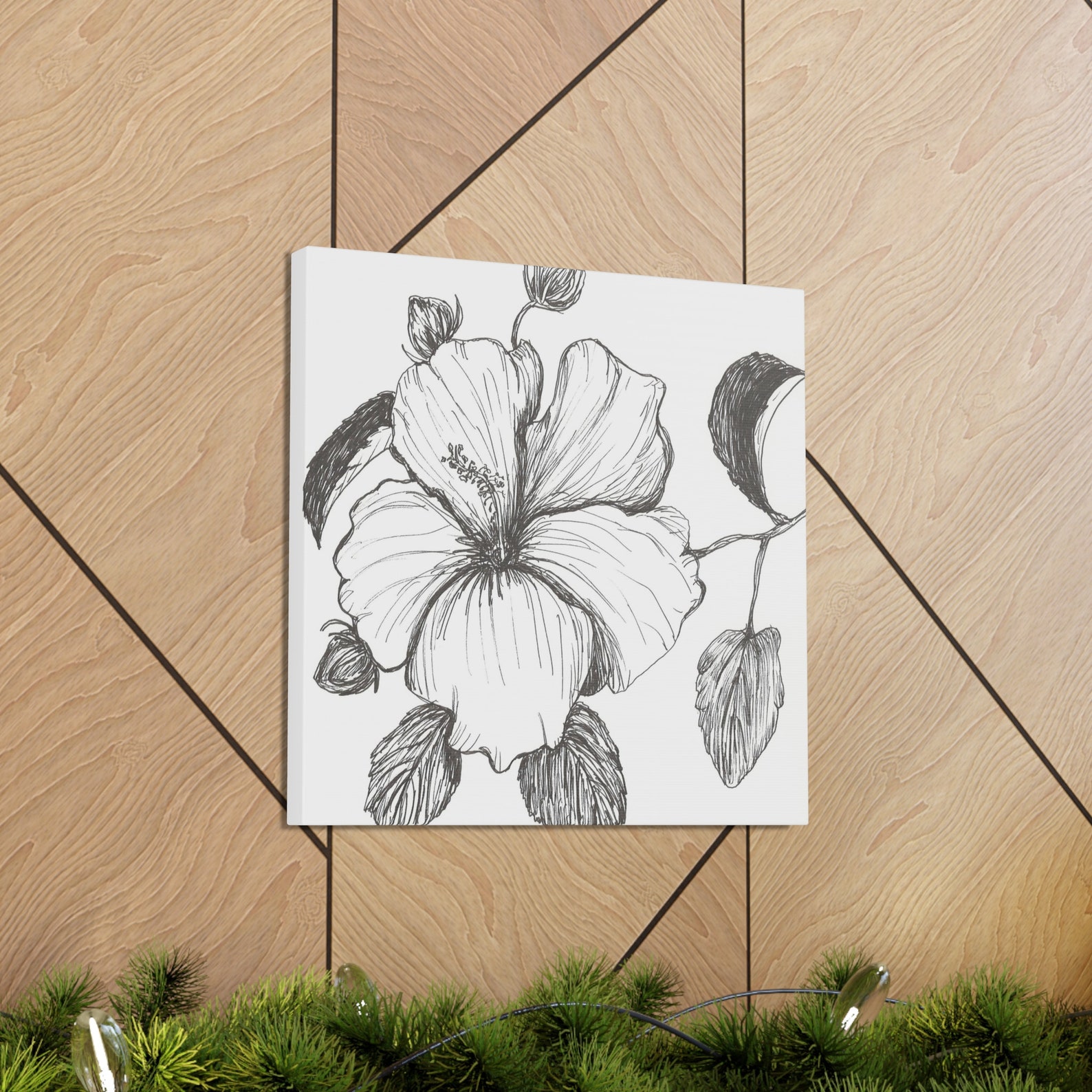 Canvas Gallery Wraps Print of My Original Hand Drawn Ink Flowers - Etsy