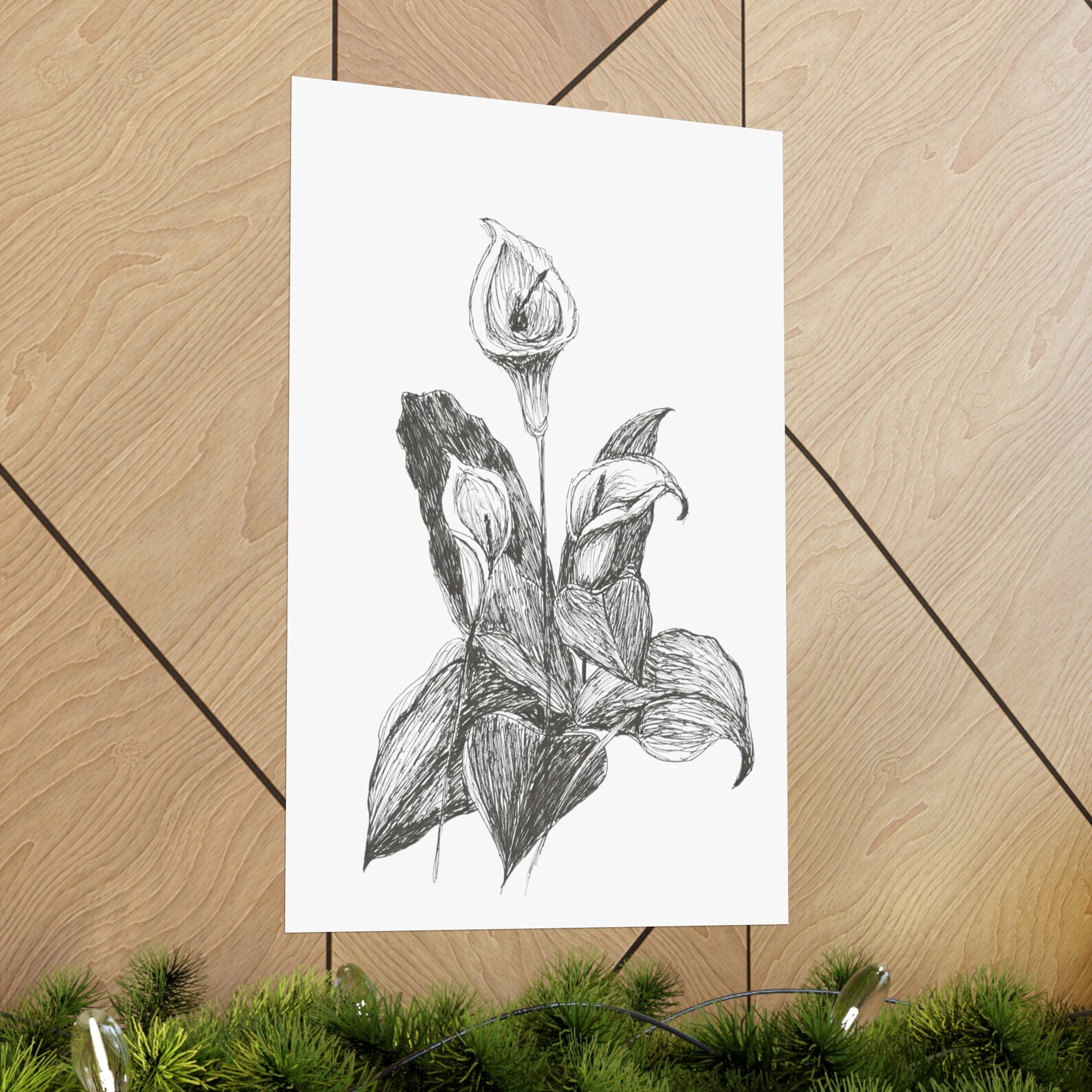 Original Hand Drawn Print Vertical Posters Jack in the Pulpit, Lily ...