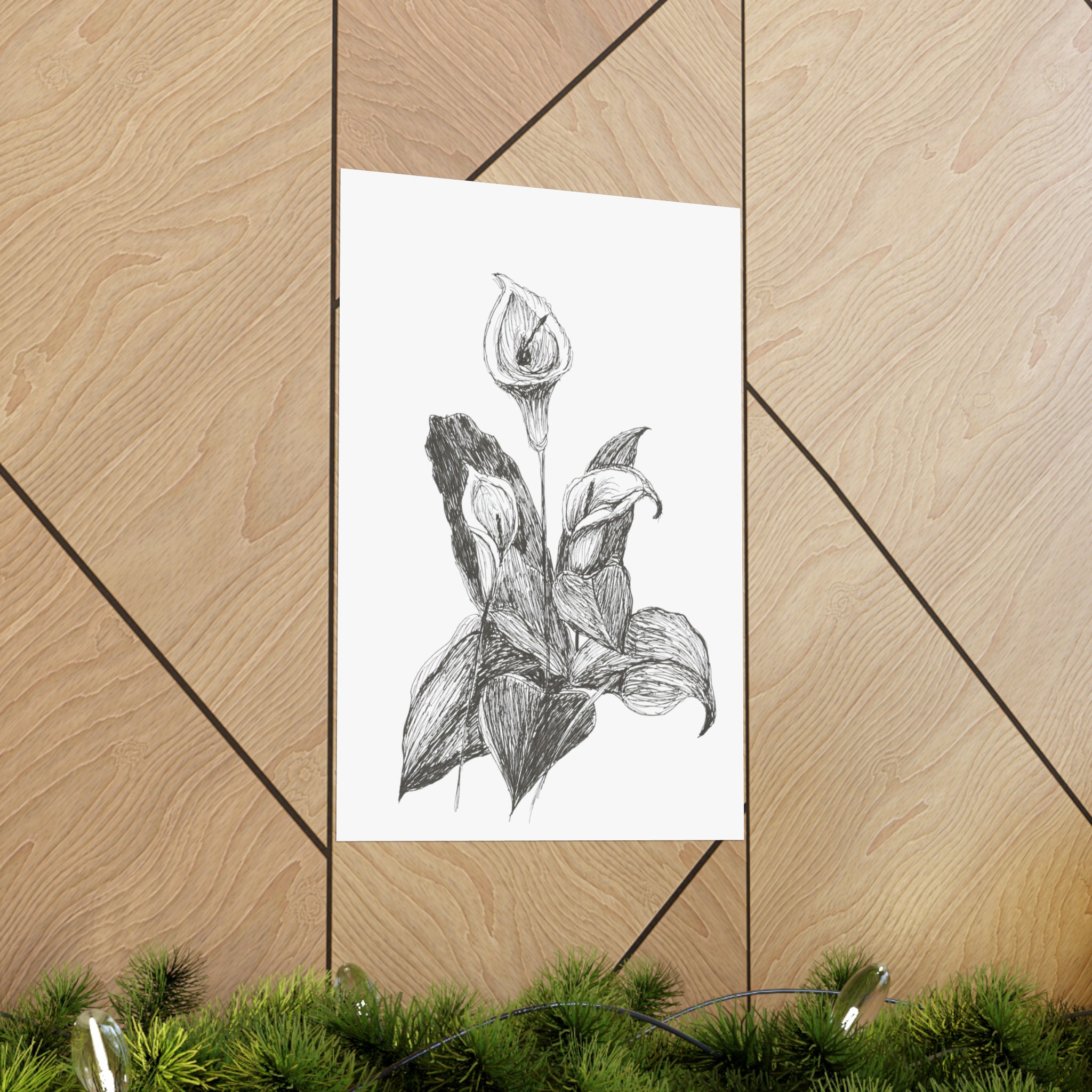Original Hand Drawn Print Vertical Posters Jack in the Pulpit, Lily ...