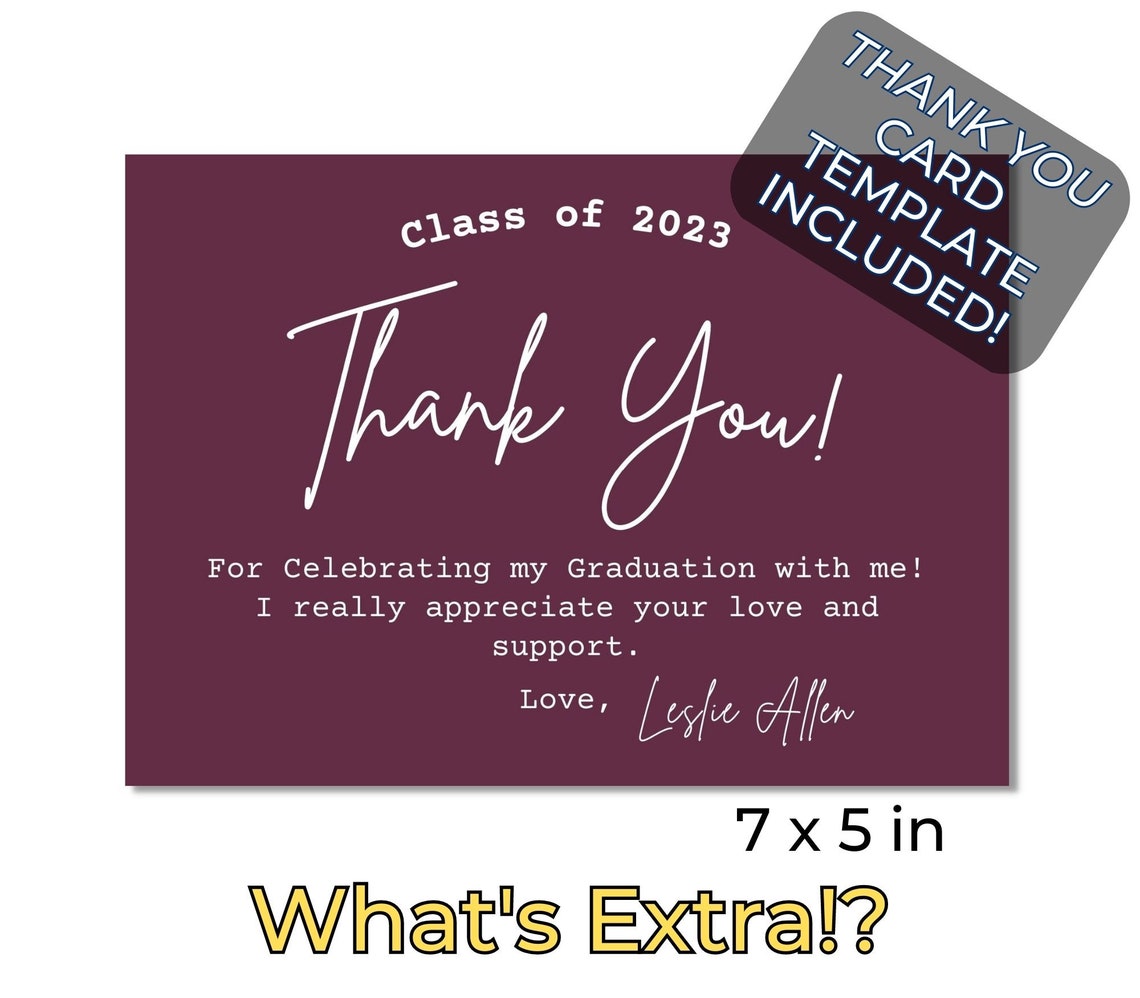 Graduation Party Invitation 2023, Digital Canva Design Template ...