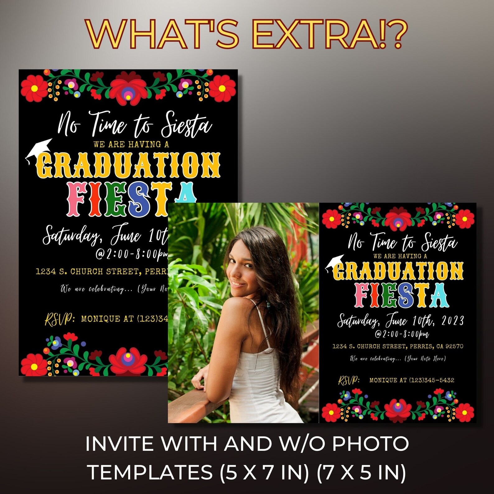 Graduation Fiesta Animated Invitation 2023, Digital Canva Design ...