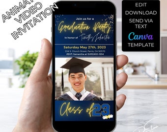 Graduation Party Invitation 2023 Animated Invite Digital - Etsy