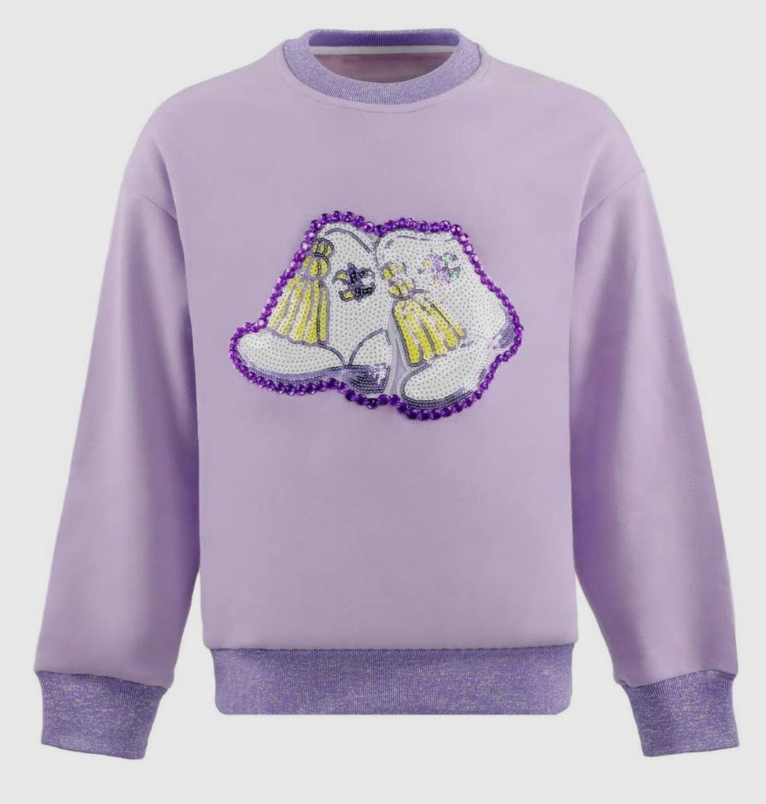 Mardi Gras Marching Boot Appliqué Sweatshirt - Etsy