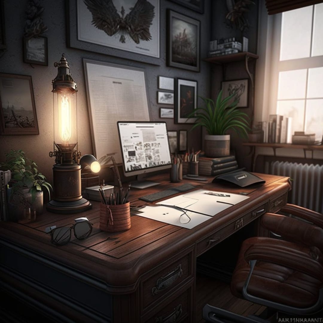 Home Office Background - Etsy